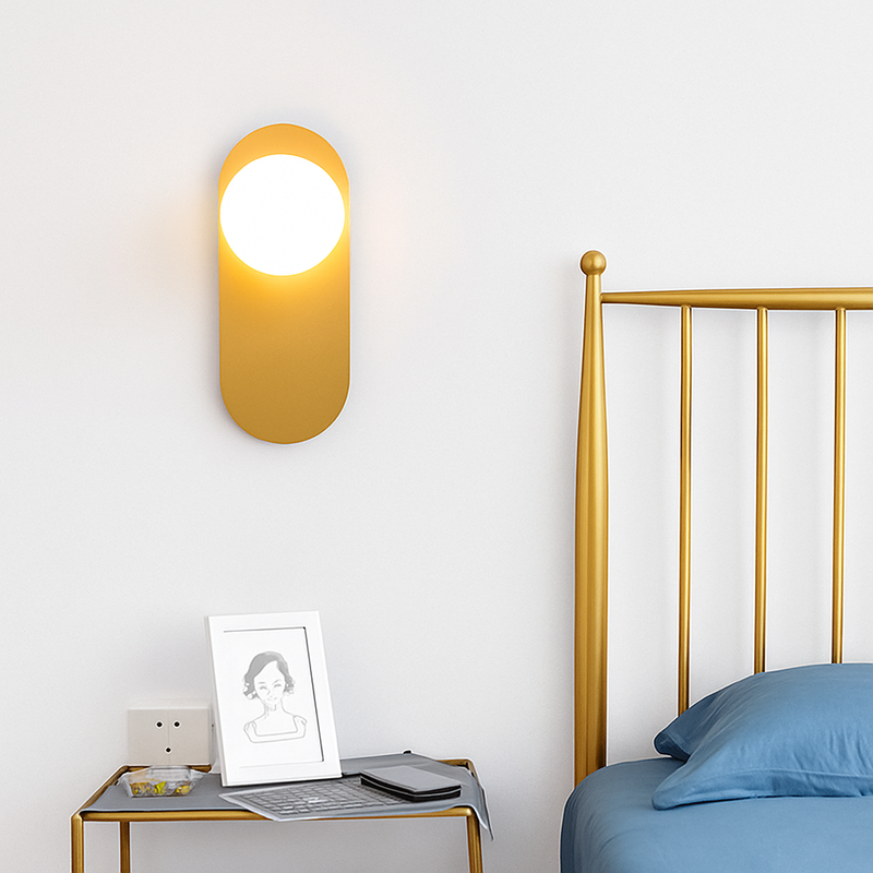 Applique murale led ovale en métal katalea | Lumeers