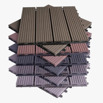 Dalles terrasse wpc effet bois clipsables 30x30 11pcs | Lumeers