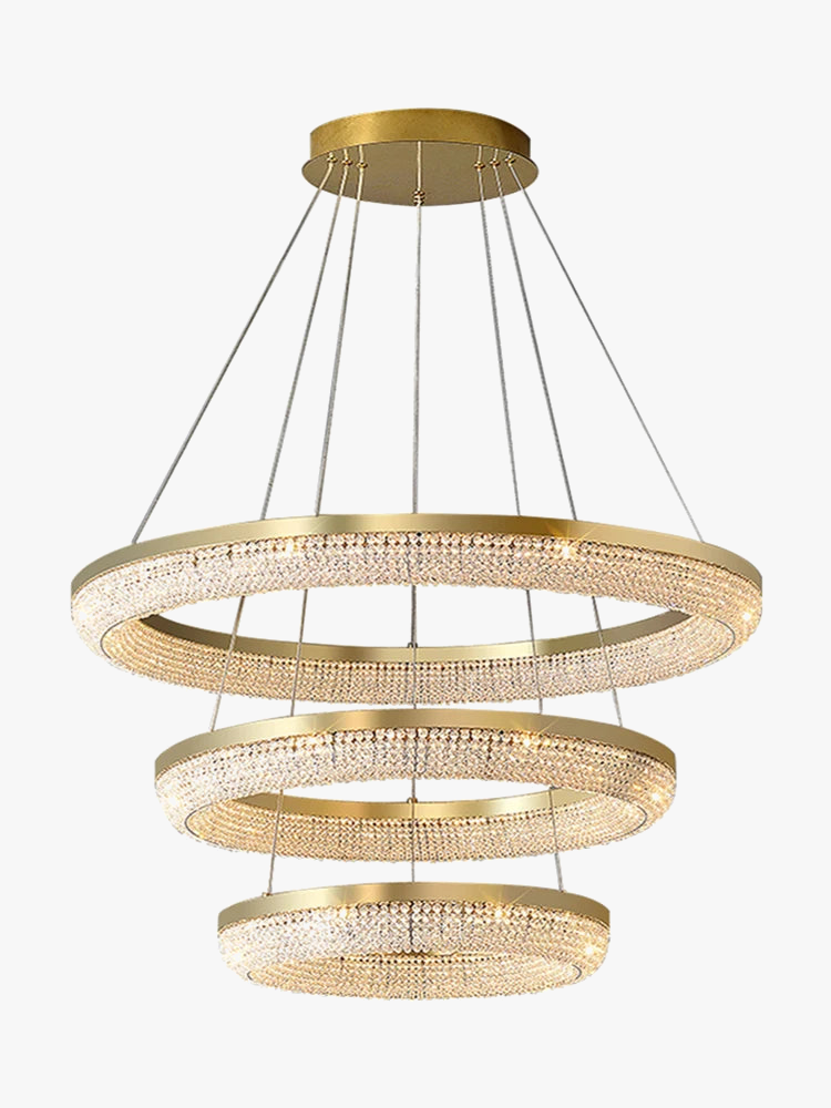 Lustre de luxe led rond design moderne pour intérieur | Lumeers