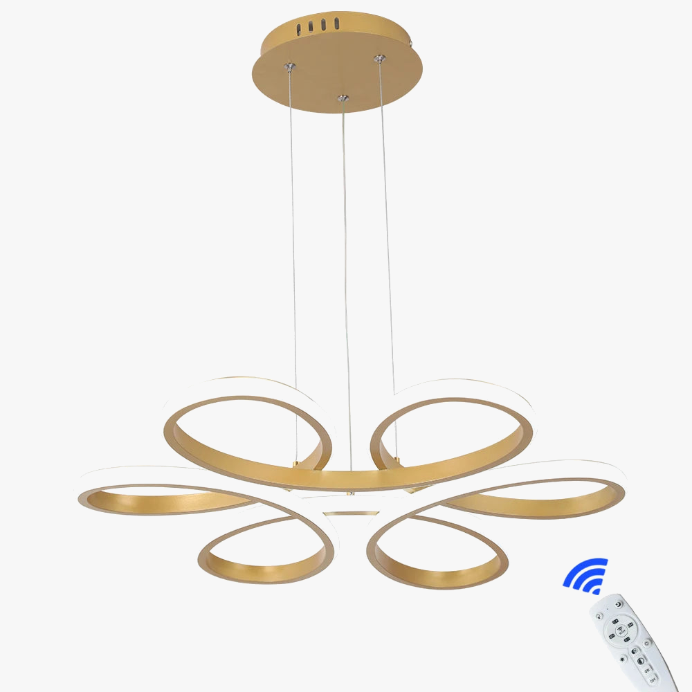 Lustre moderne en aluminium acrylique led avec télécommande réglable | Lumeers