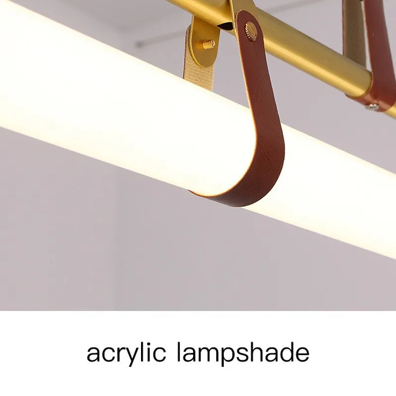 Lustre vintage led longue lampe pour salle à manger lampe suspendue ...