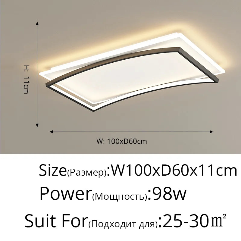 Plafonnier led carré moderne à intensité réglable avec télécommande | Lumeers.com