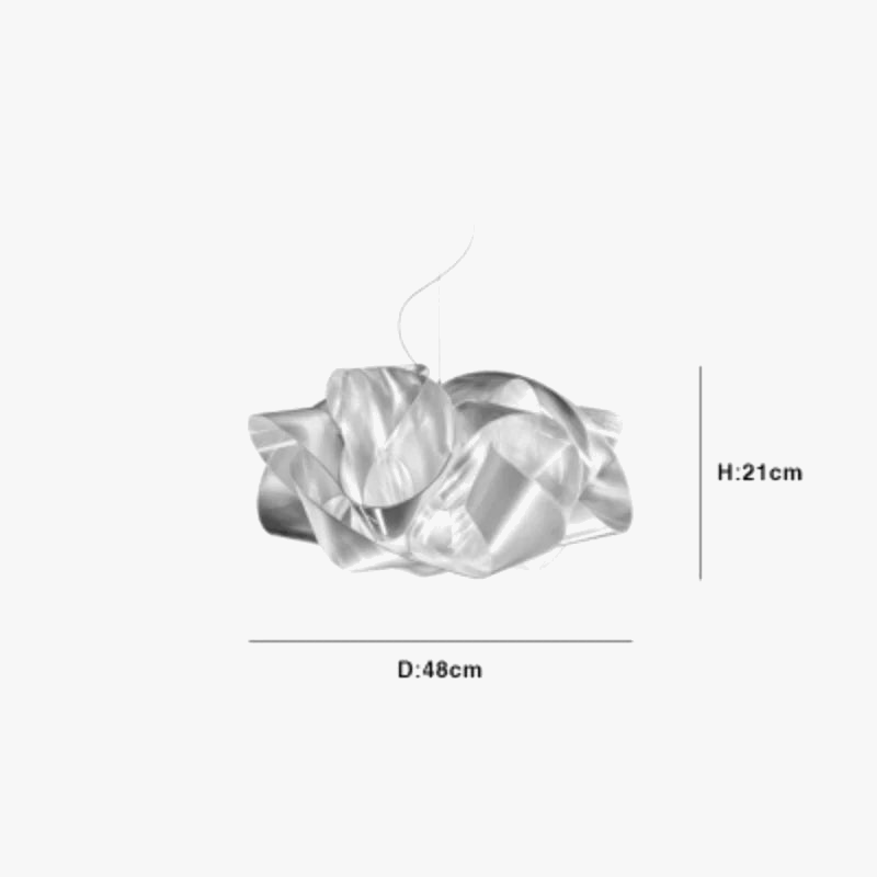 Slamp italien fabula suspension lampe blanc chaud fleur chambre lustre ...