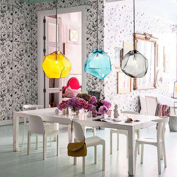 Suspension design en cristal Colorful | Luminaires sur Lumeers.com